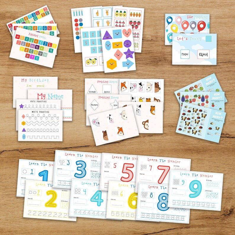 Toddler Busy Book, Printable Preschool Activities, Homeschool ...