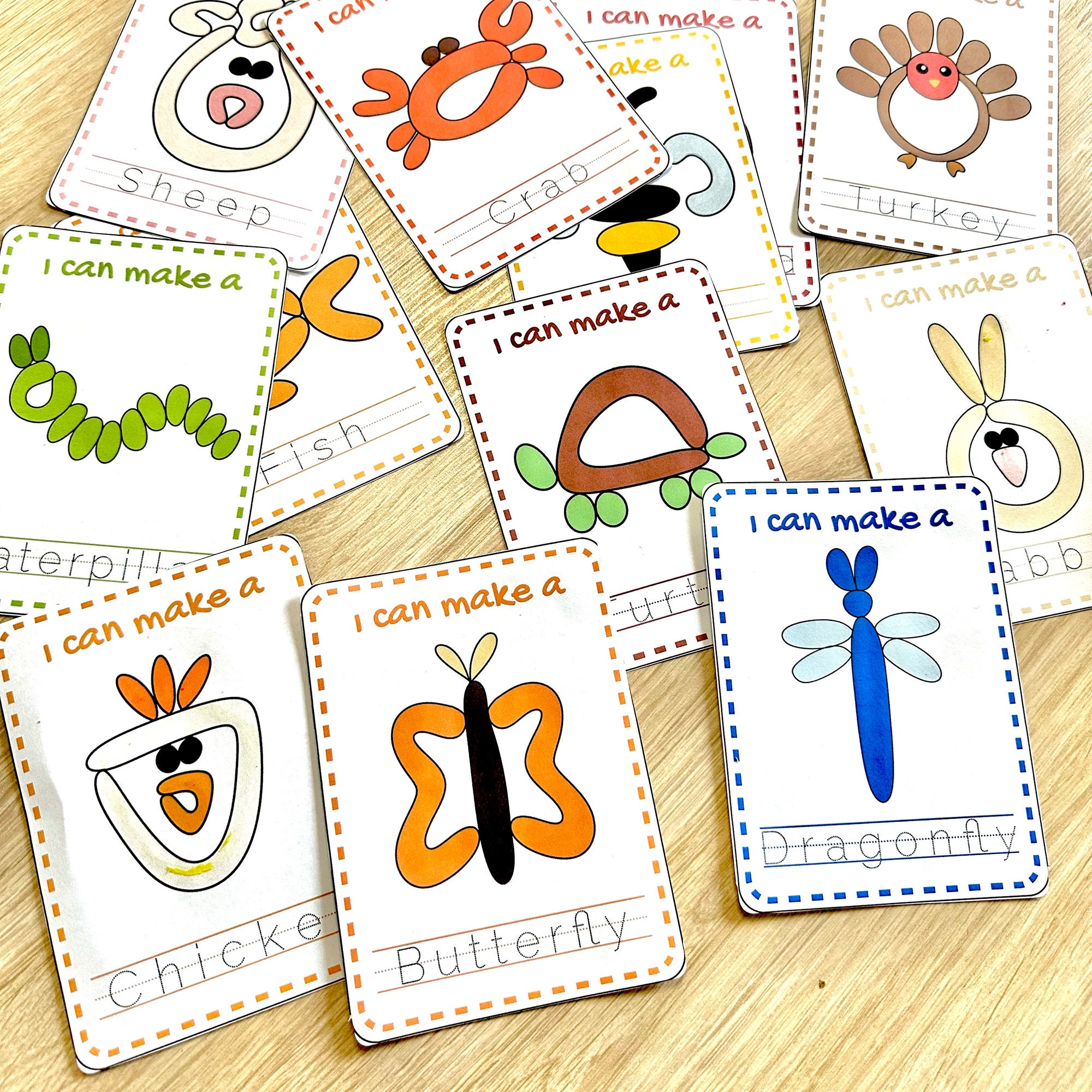 Animal Playdough Mats. Printable Toddler, Preschool Educational ...