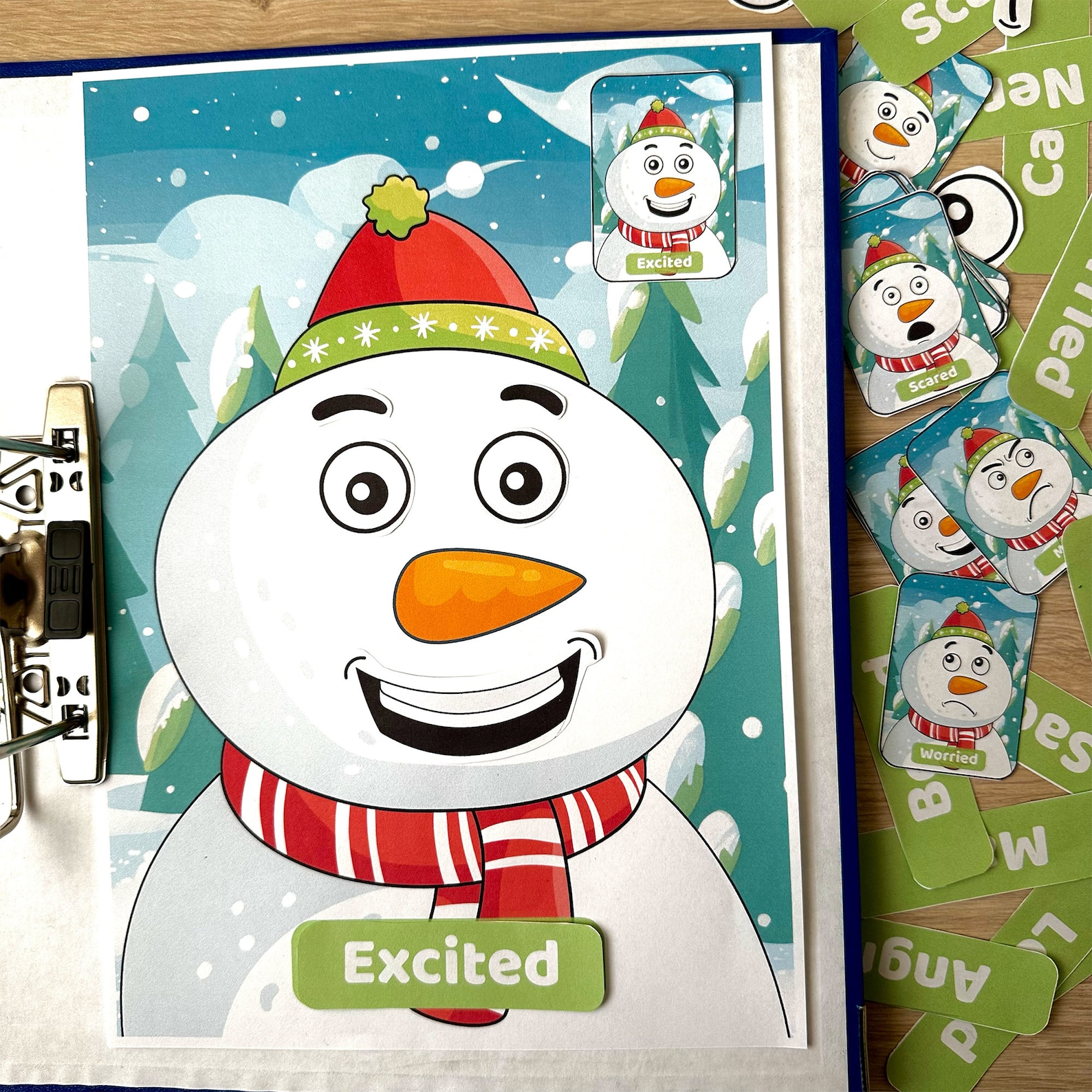 Snowman Emotions and Feelings Winter Printable Activity. Homeschool ...