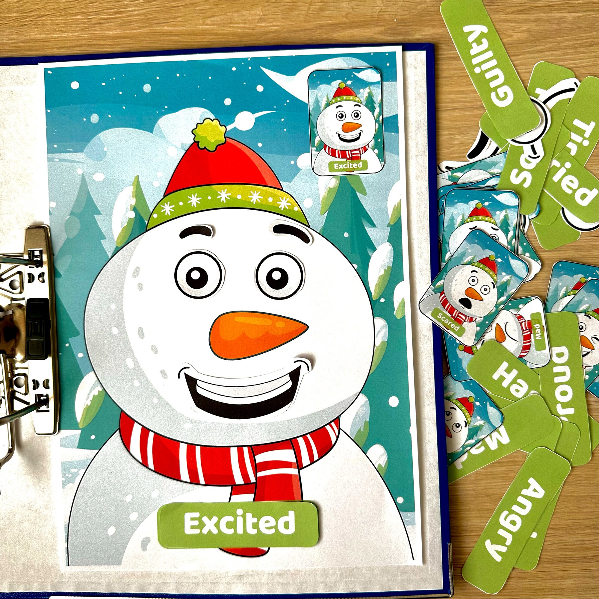 Snowman Emotions and Feelings Winter Printable Activity. Homeschool ...