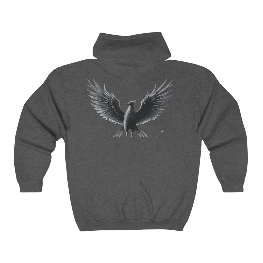 PHOENIX Full Zip Hooded Sweatshirt - Etsy UK