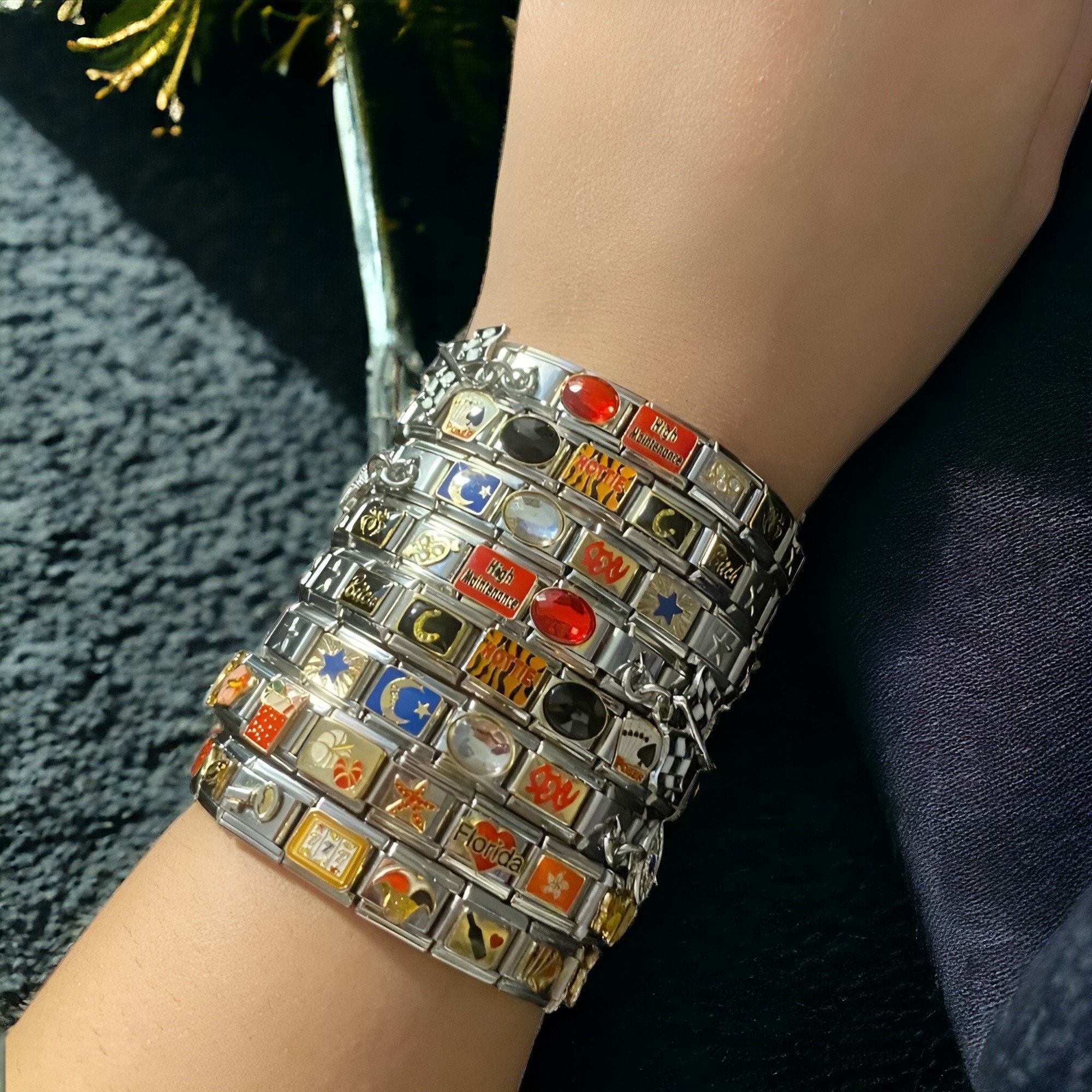 Italienische Charms Armbänder, Mystery Italian Charm Armbänder Vintage ...