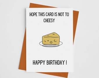 Cheesy Birthday Card, Cheesiest Card, Happy Birthday Card, Pun Greeting ...