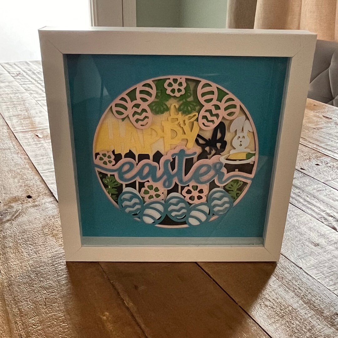 Happy Easter Shadow Box - Etsy