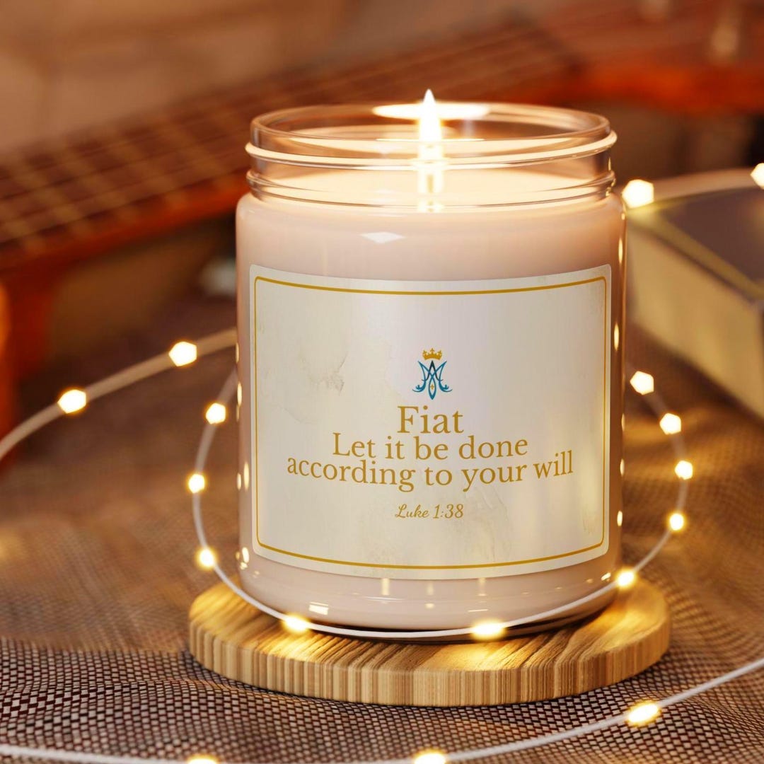 Mary's Fiat Candle - Etsy