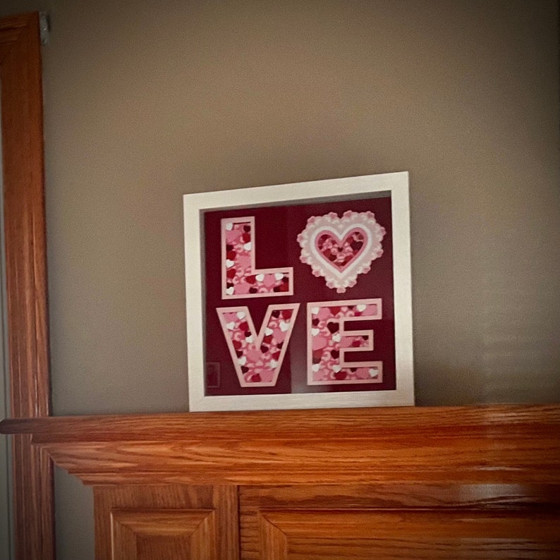 Unveil Love: Valentines Day LOVE Shadow Box for a Unique Gift and ...