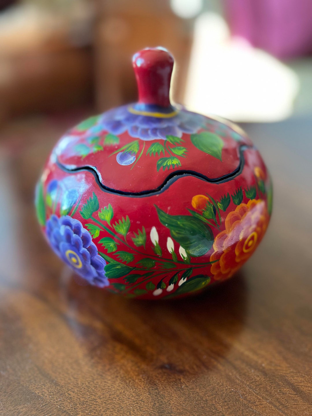 Hand Carved Calabash Trinket Jewelry Box From Mexico - Etsy