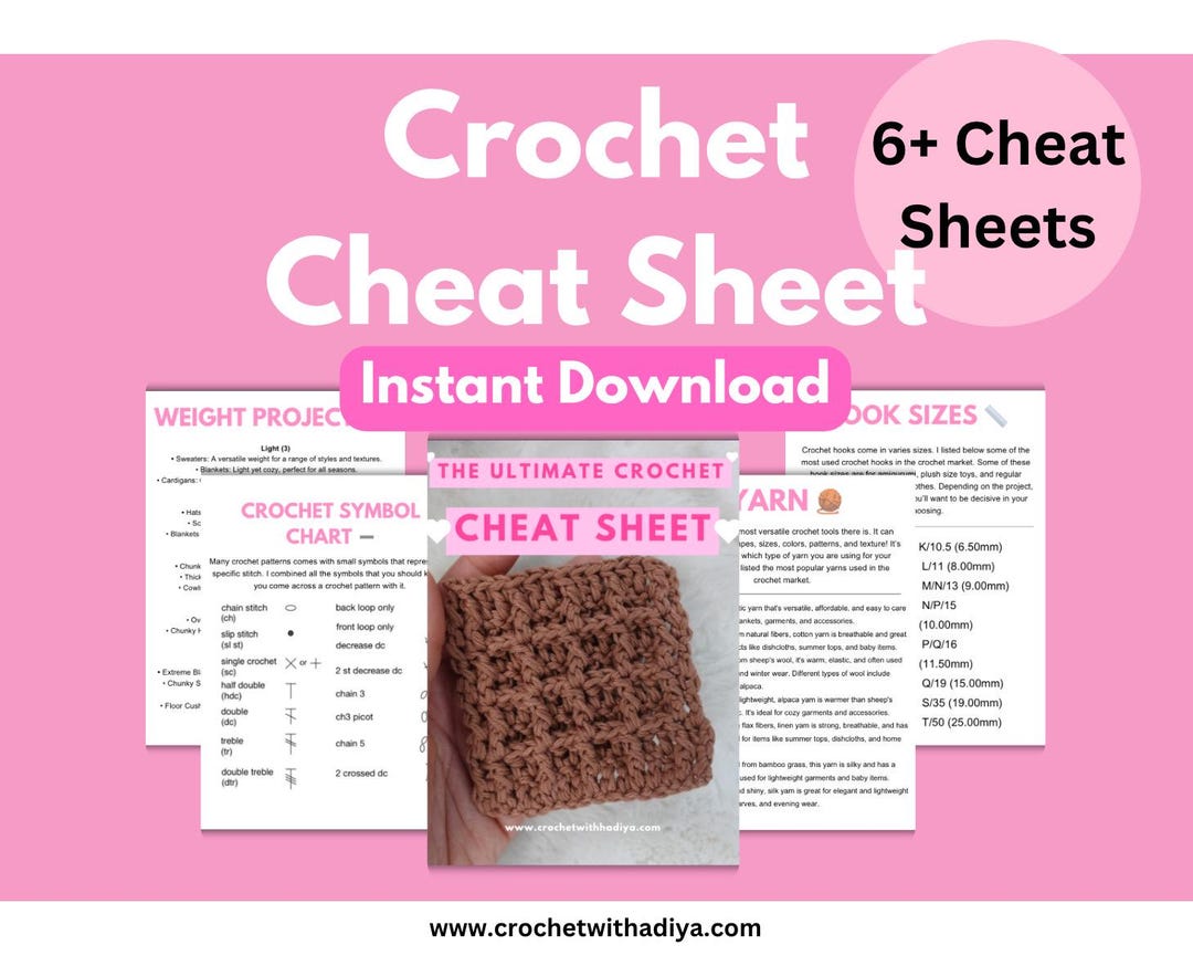 Crochet Cheat Sheet Crochet Reference Sheet Crochet Reference Sheets ...