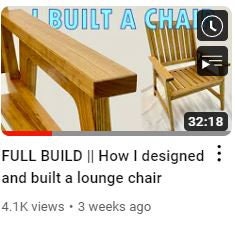 Lounge Chair .PDF Original Design Woodworking DIY Plan With Video ...