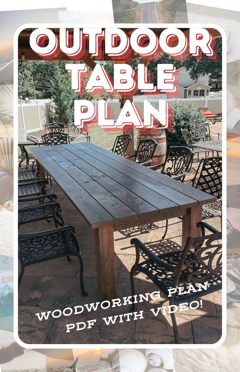 Outdoor Table .PDF | Original Design | Woodworking DIY Plan With Video ...