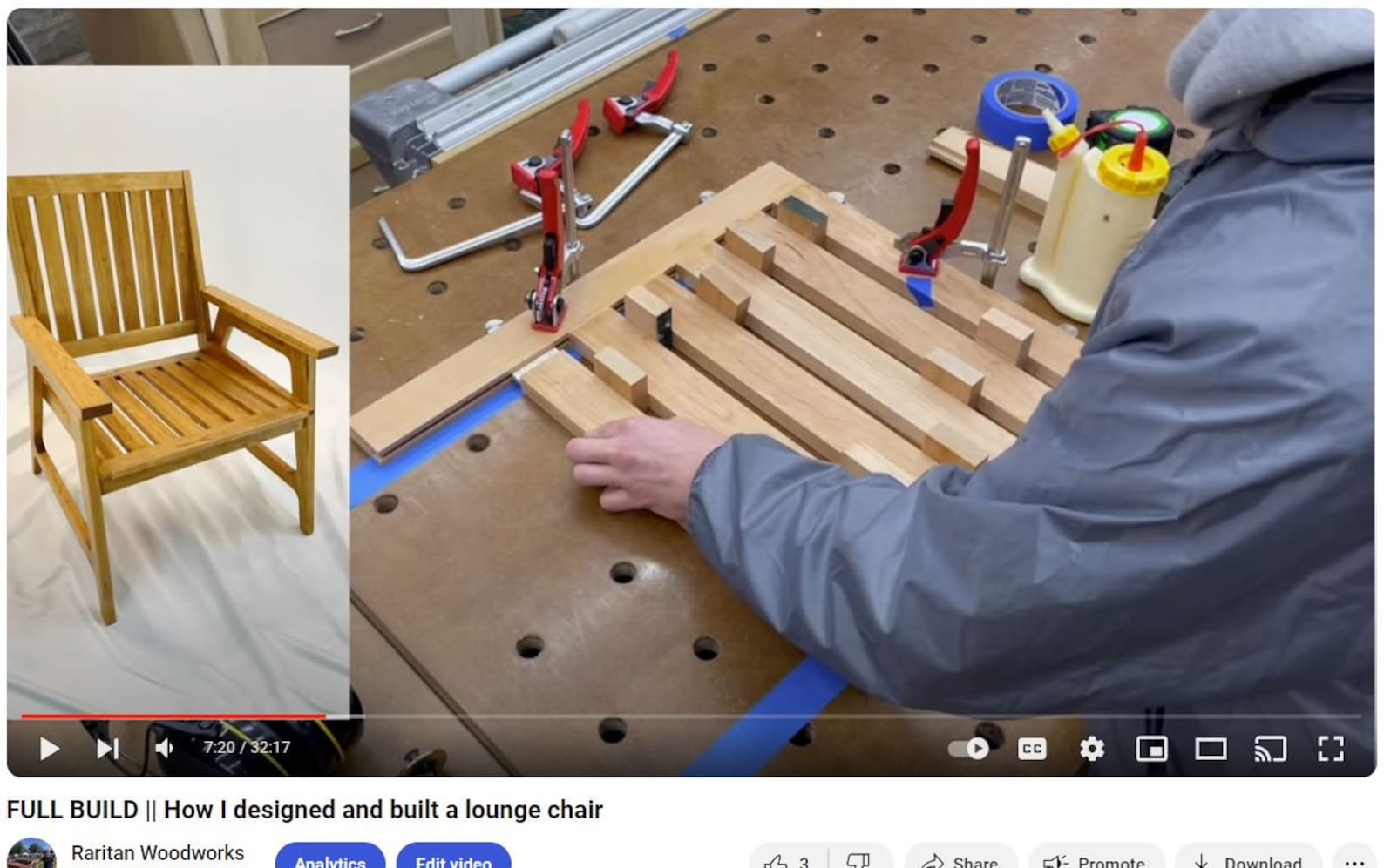 Lounge Chair .PDF | Original Design | Woodworking DIY Plan With Video ...