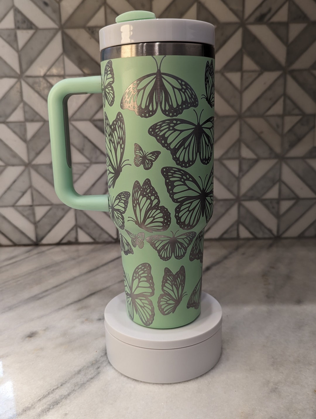 Monarch Butterfly Engraved 40oz Insulated Tumbler - Etsy