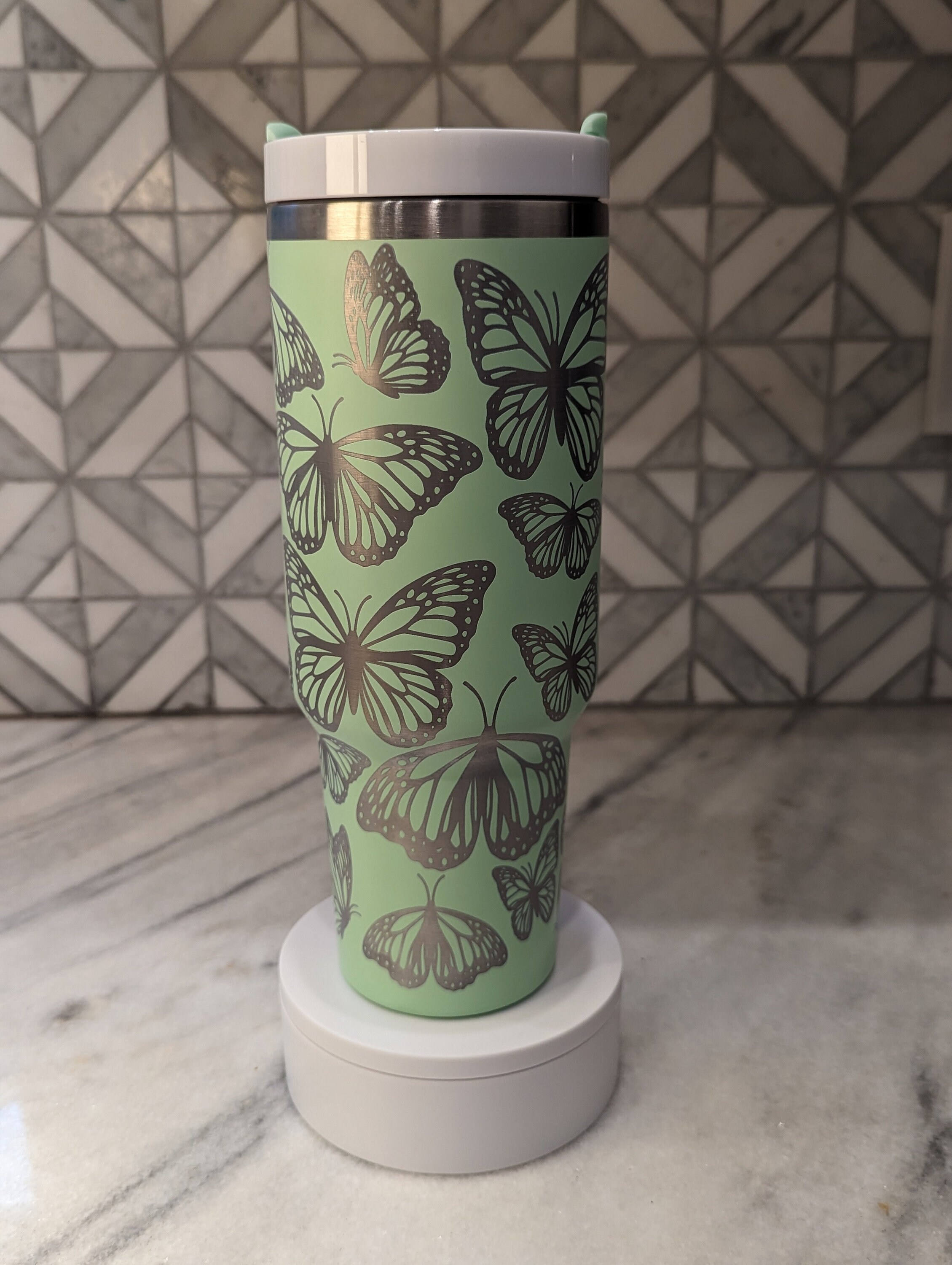 Monarch Butterfly Engraved 40oz Insulated Tumbler - Etsy