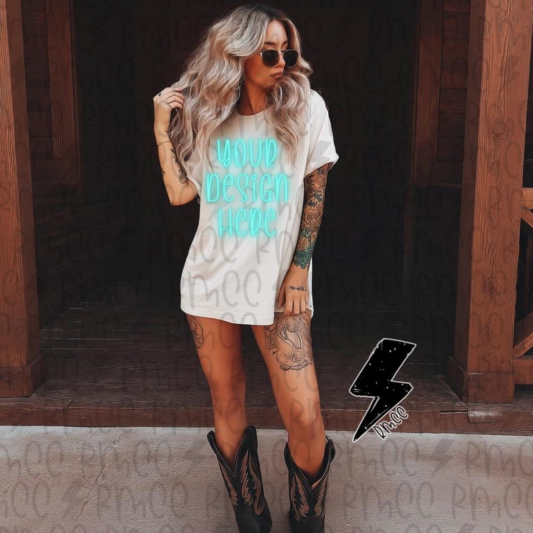 Edgy Western Mockup | Trendy Mockup | Comfort Colors Mockup | Graphic ...