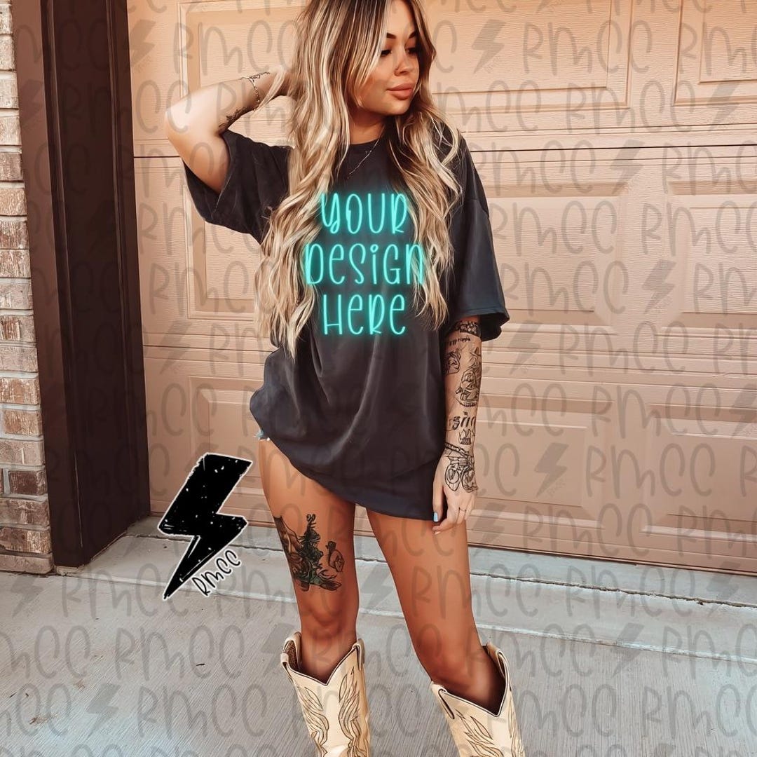 Edgy Western Mockup | Trendy Mockup | Comfort Colors Mockup | Graphic ...