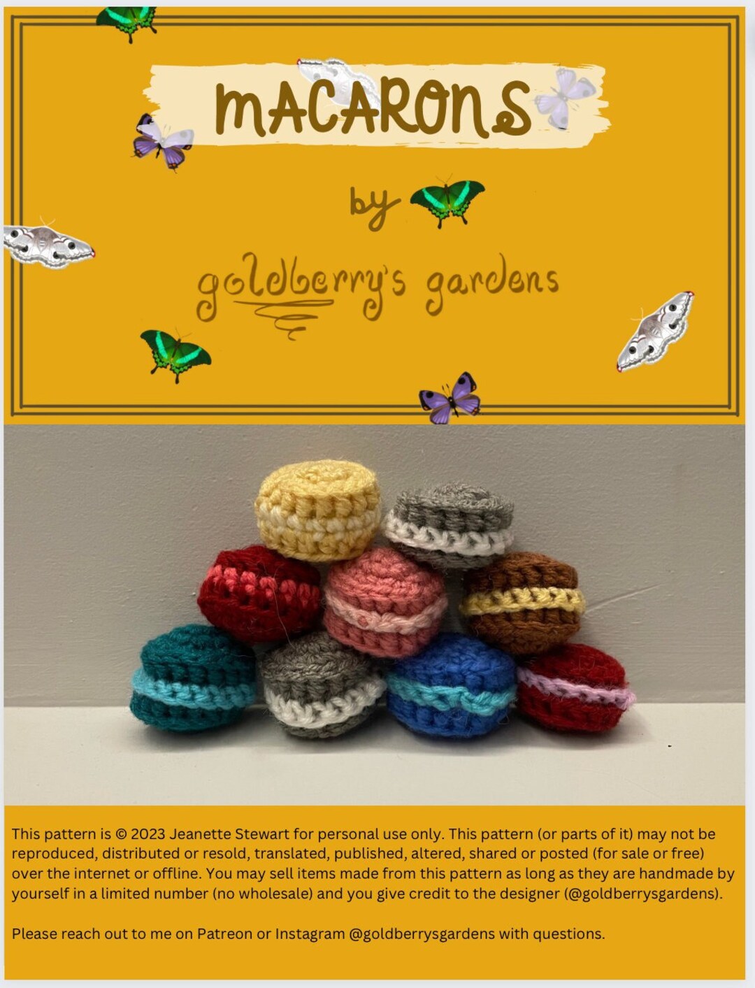 Macaron Crochet Pattern - Etsy