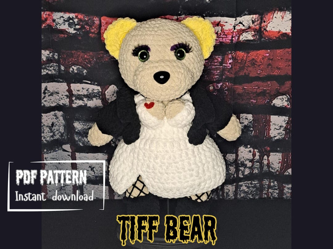 PATTERN** Tiff Bear Crochet, Spooky, Horror, Tutorial, Teddy Bear ...
