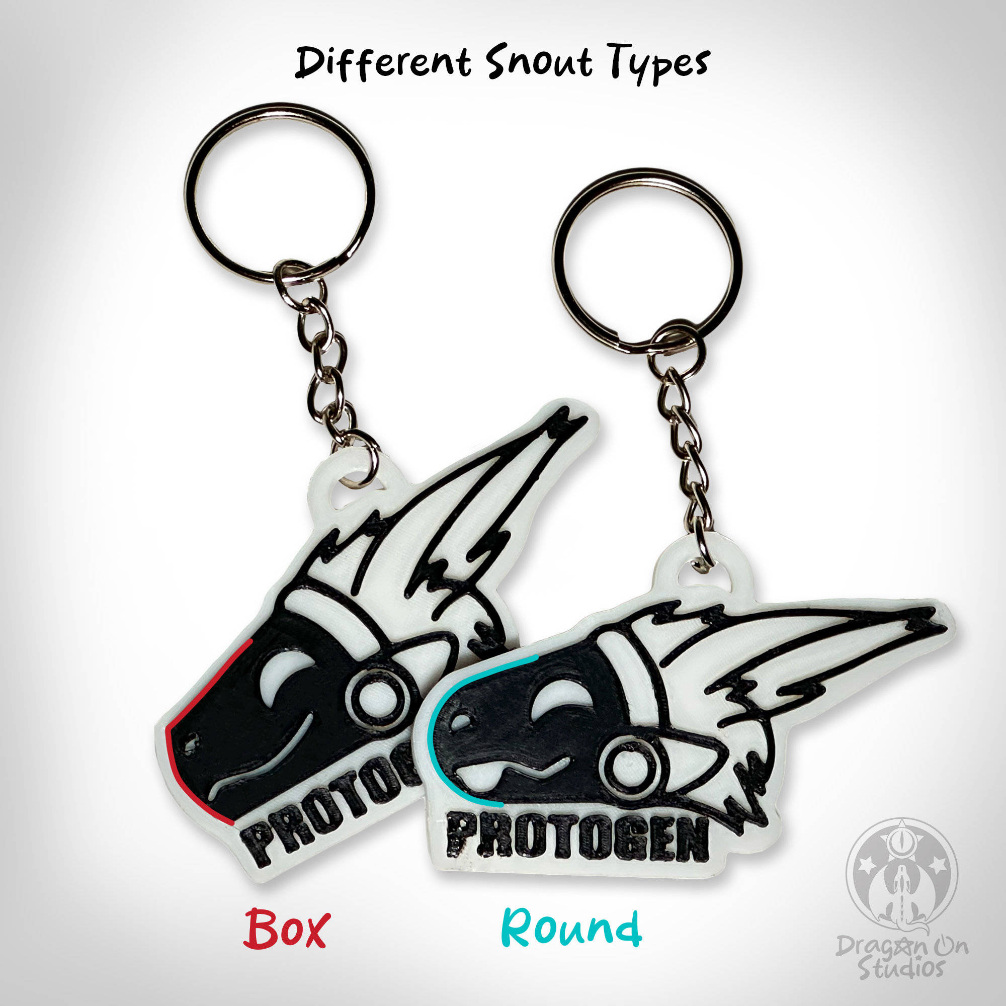 Furr-emoticons Protogens 3D Printed Furry Keychains custom ...