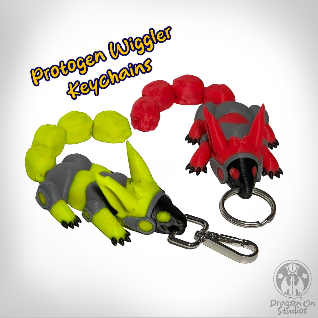 Mega-byte Protogen 3D Printed Fidget Wiggler Keychain (custom Colors Available) - Etsy