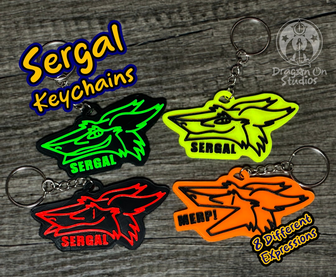 Sergal Furr-emoticons 3D Printed Furry Keychains custom Personalizable ...