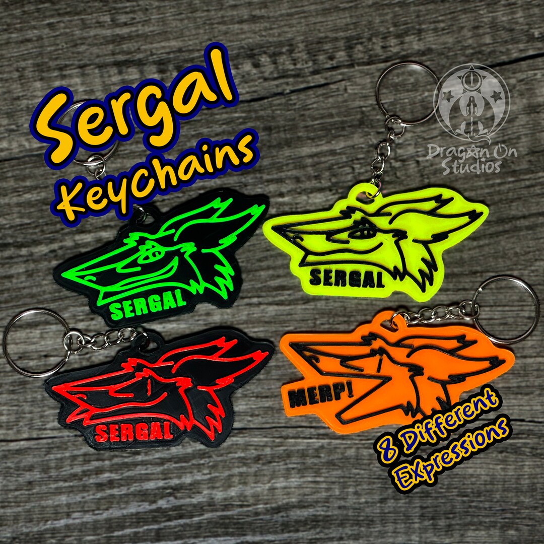 Sergal Furr-emoticons - 3D Printed Furry Keychains (custom ...