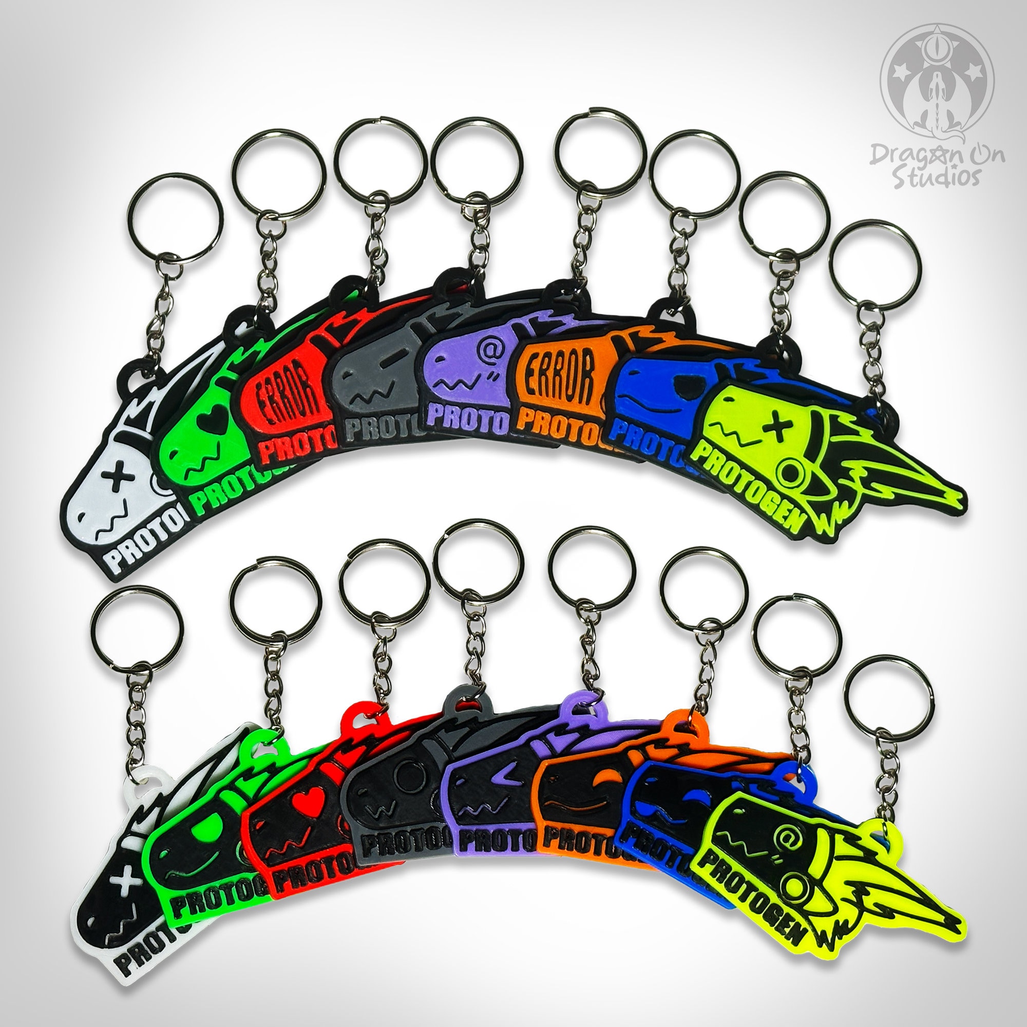 Furr-emoticons Protogens 3D Printed Furry Keychains custom ...