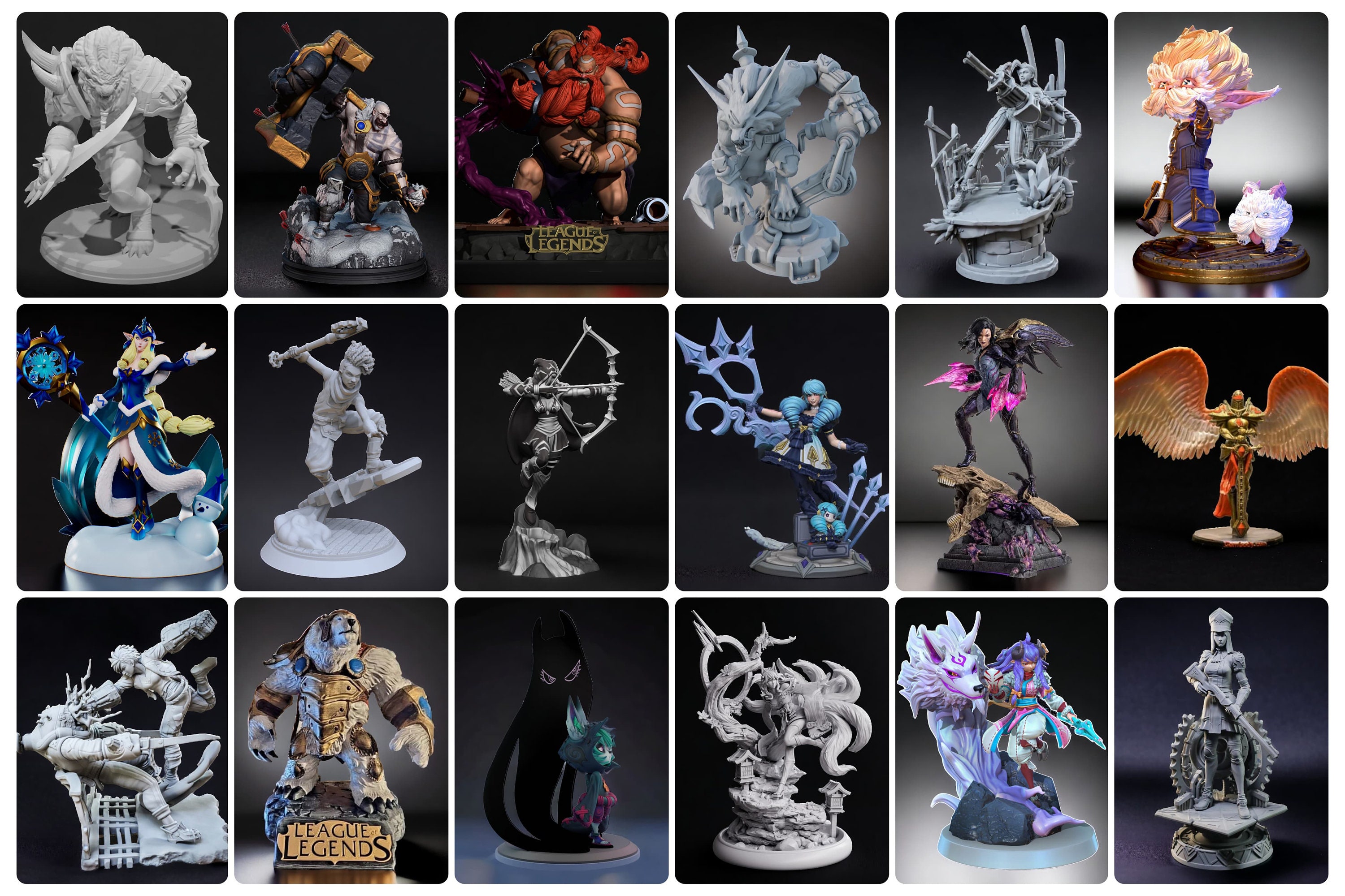 L34gue 0f L3g3nds STL Pack 18 Pieces High Quality 3D Model 3D STL File ...