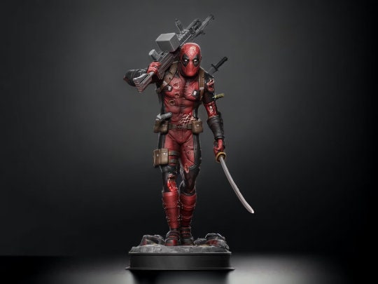 Deadpool High Quality STL File 3D Model STL File for 3D Printers - Etsy