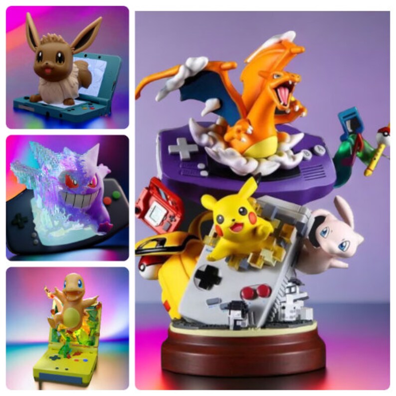 Pokemon Stl File Pack 3d Model High Quality 3d Stl File For 3d Printers Etsy