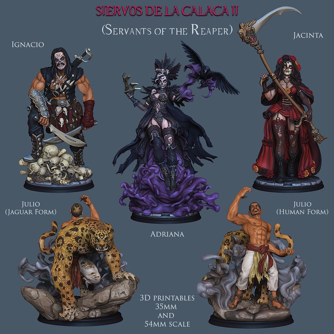 Servants of the Reaper | 3D Printed Resin Mini Figurine | Custom Hand ...