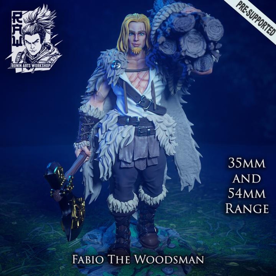 Fabio the Woodsman | the Red Hunt | 3D Printed Resin Mini Figurine ...
