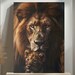 Lion and Cub Canvas Wall Art, Lion Cub Poster Print, Lion Wall Hang ...