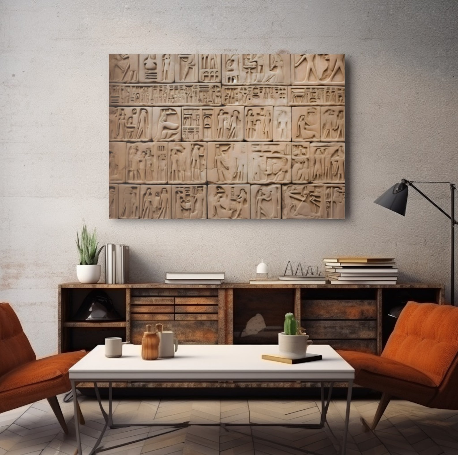 Egyptian Hieroglyphs Canvas Art: Ancient Egypt Decor - Etsy