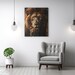 Lion and Cub Canvas Wall Art, Lion Cub Poster Print, Lion Wall Hang ...