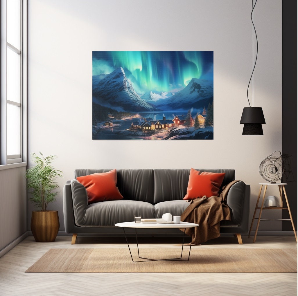 Aurora Borealis Canvas Art, Northern Lights Home Decor - Etsy