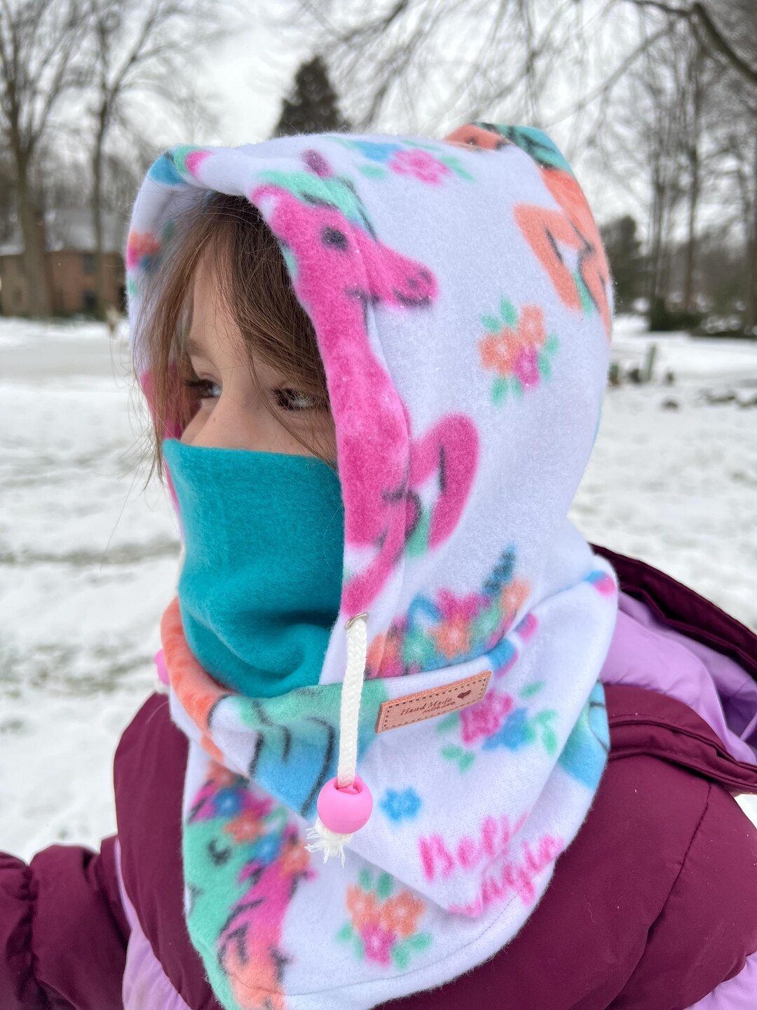 Little Kid Fleece Hooded Balaclava 4 Way - Etsy