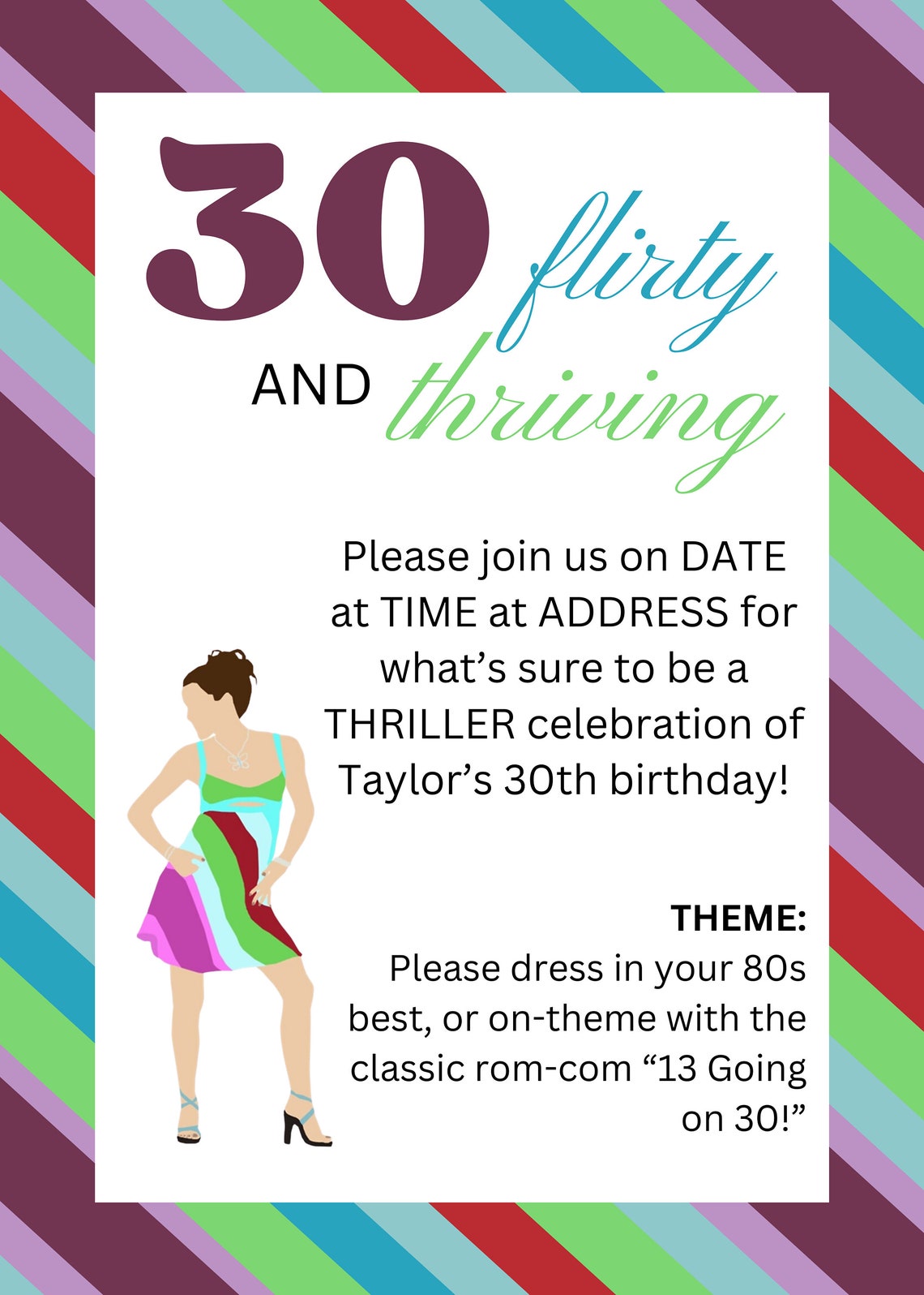 13 Going on 30 Birthday Invitation - Etsy