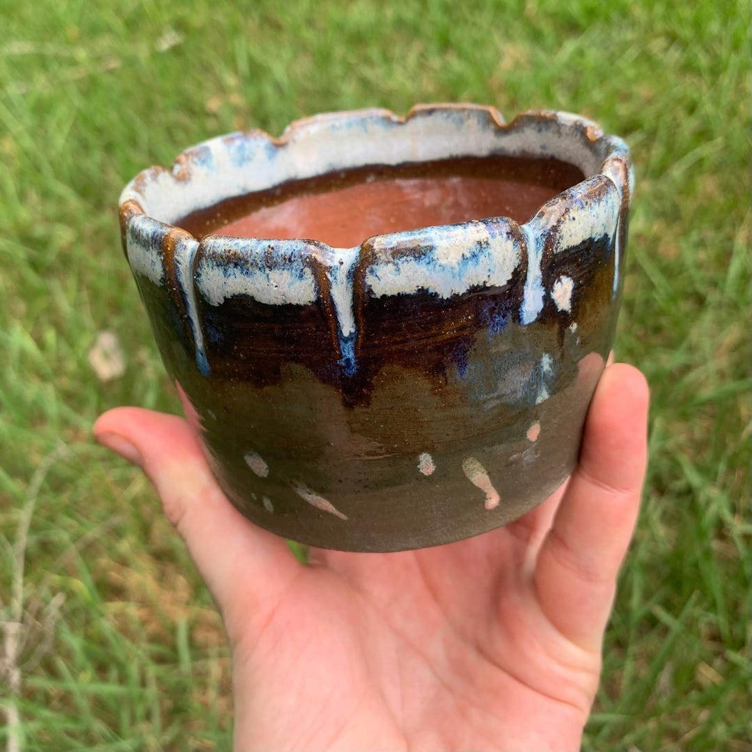Ceramic Planter Pot (hand Thrown, One of a Kind) - Etsy