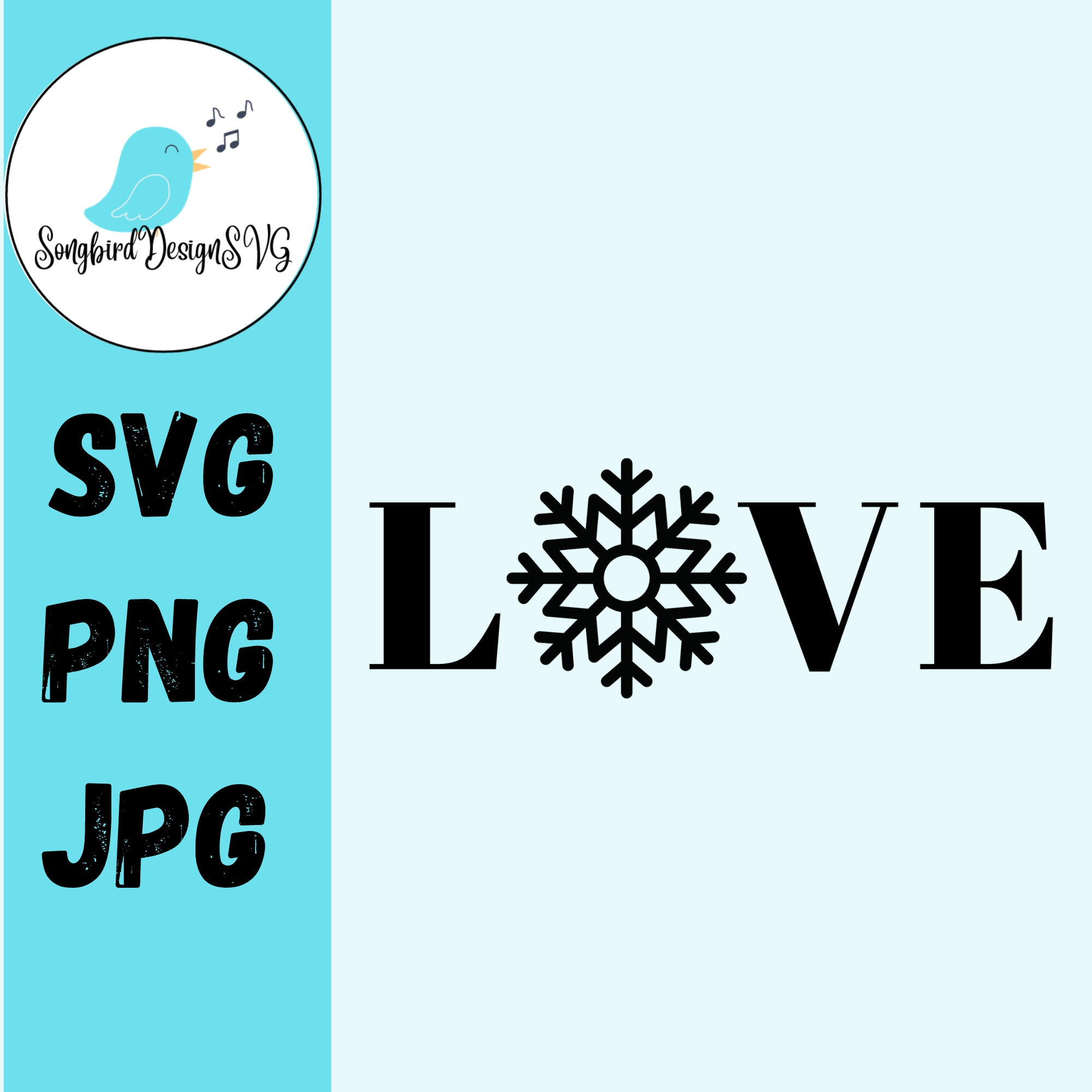 Love SVG - Winter SVG - Snowflake SVG - Handmade Gift - Etsy