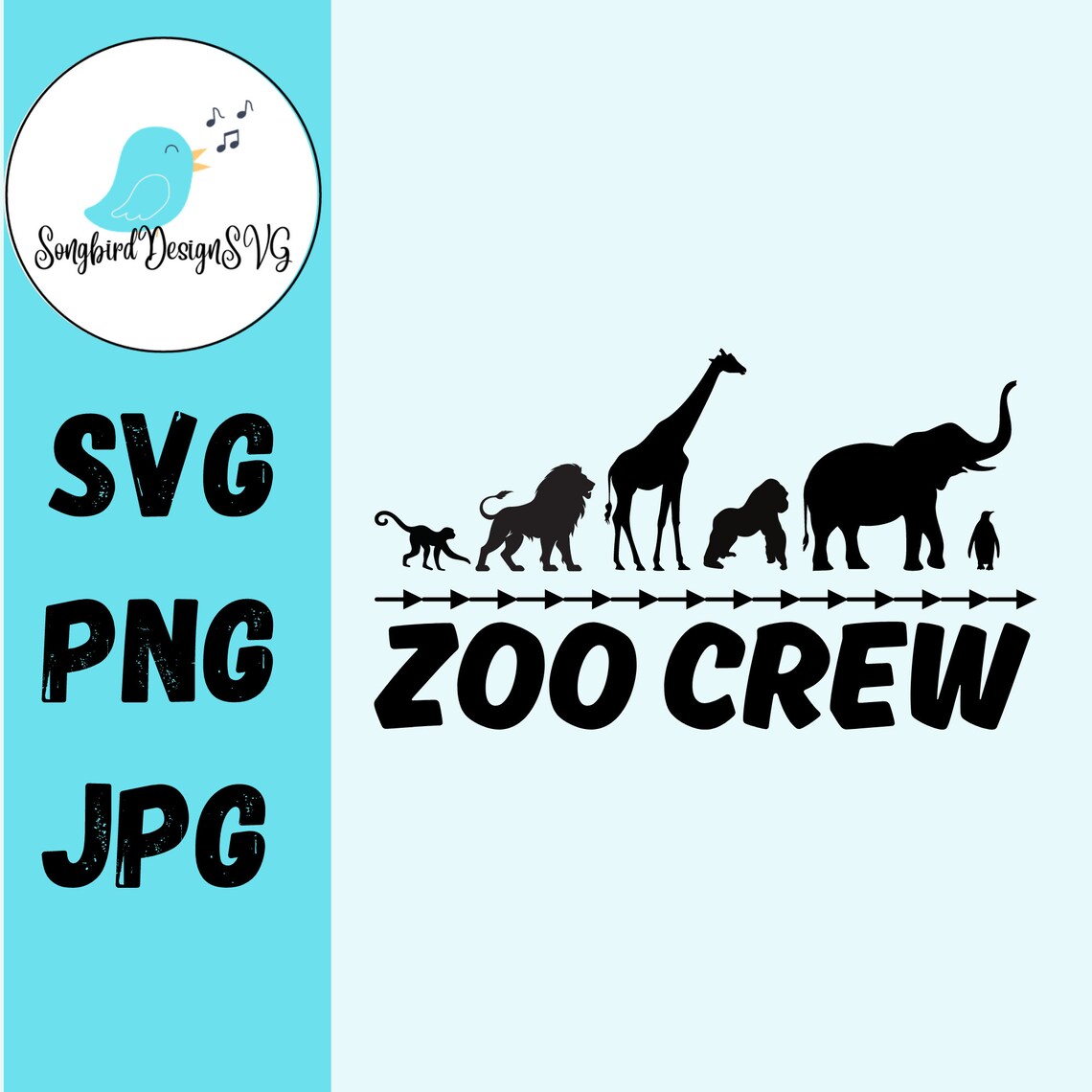 Zoo Crew SVG, PNG, JPG | Animals, Monkey, Lion, Giraffe, Gorilla ...