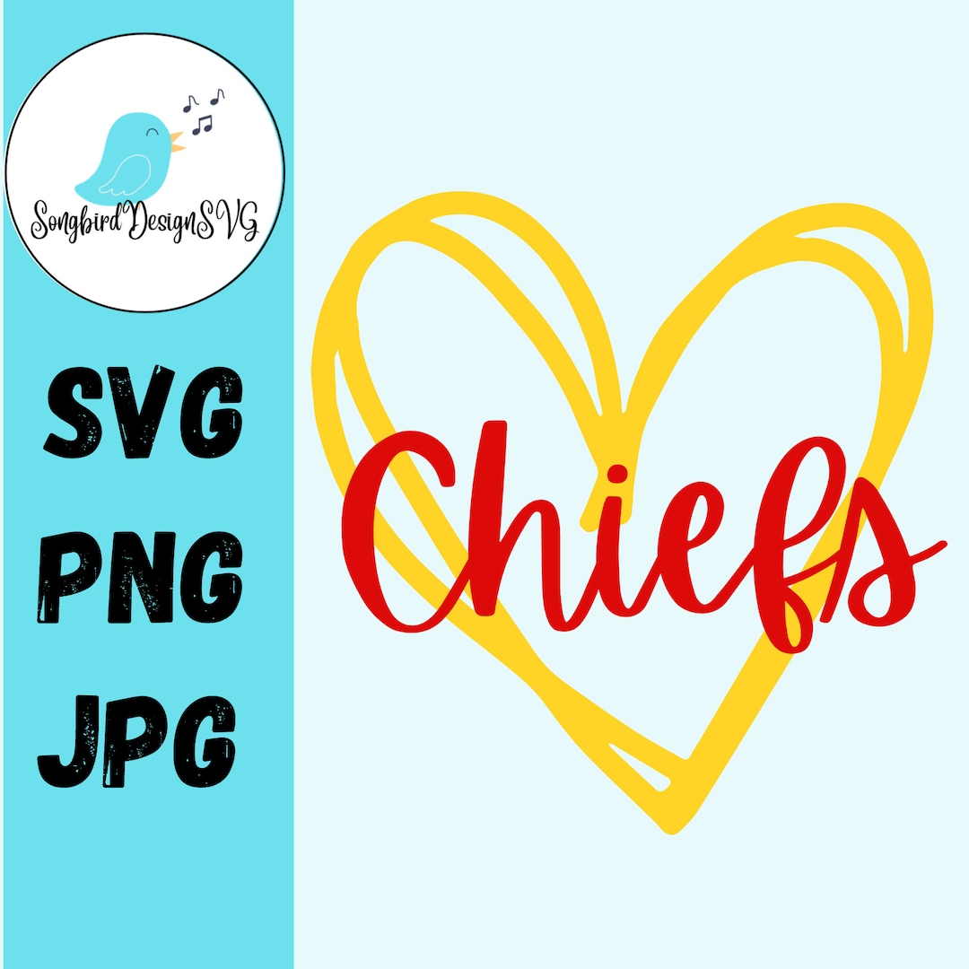 Chiefs in Heart SVG PNG JPG | Kansas City, Chiefs Cursive Writing Text ...