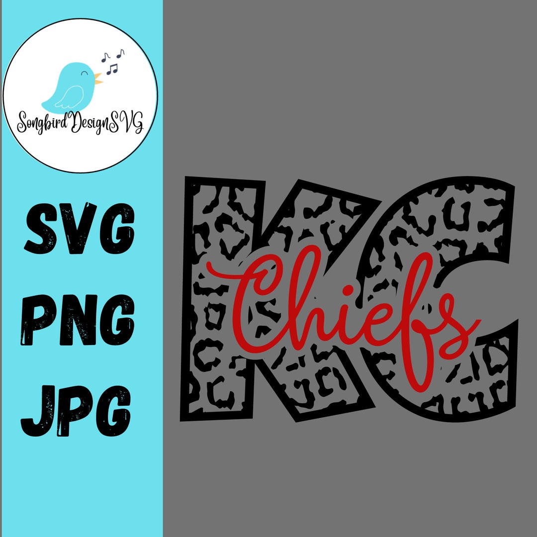 KC Chiefs Leopard Print SVG, PNG | Kansas City, Missouri, Cheetah Print ...