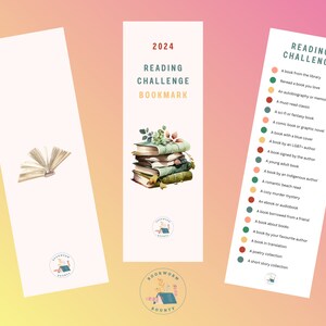 Reading Challenge Bookmarks & Bingo | Book Tracker | 2024 Reading ...