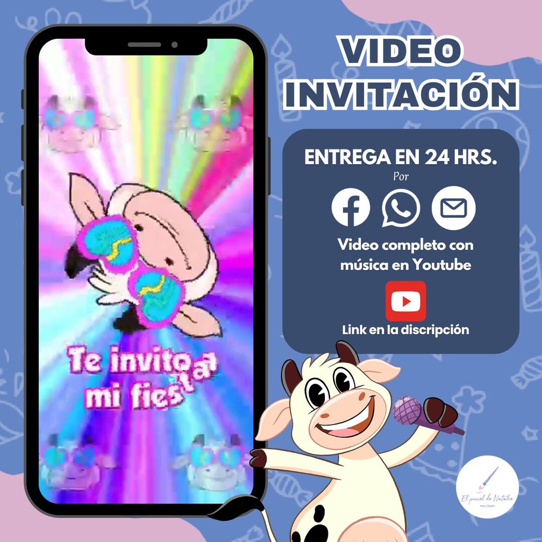 Vaca Lola Invitation, Vaca Lola Video Invitation, Vaca Lola - Etsy