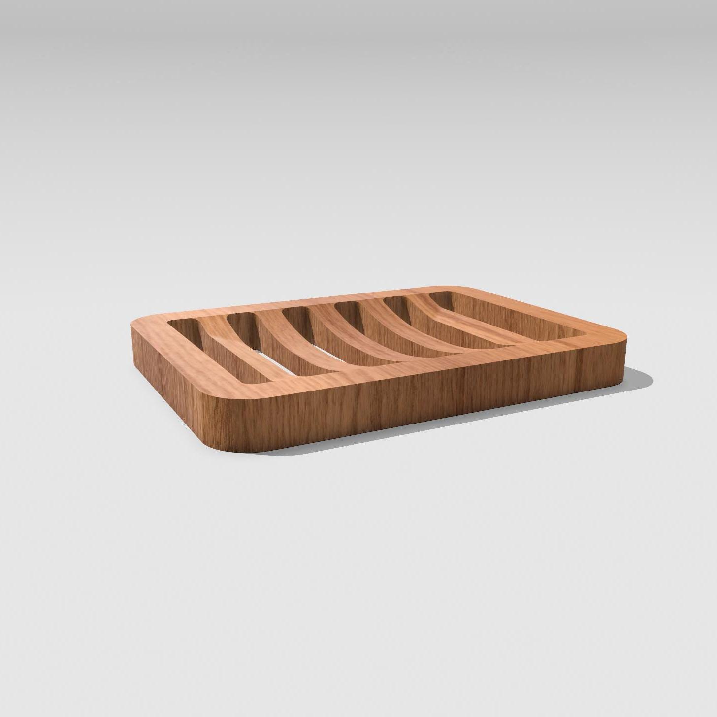Soap Deep Dish With 6 Deep Grooves - 3d STL File for CNC & 3MF File for ...
