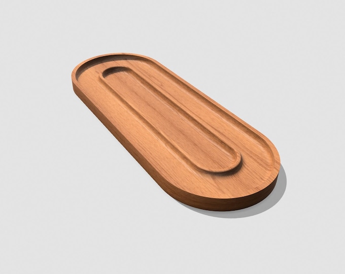 Oval Serving Tray - 3d STL File for CNC - Etsy
