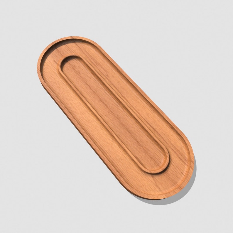 Oval Serving Tray 3d STL File for CNC - Etsy