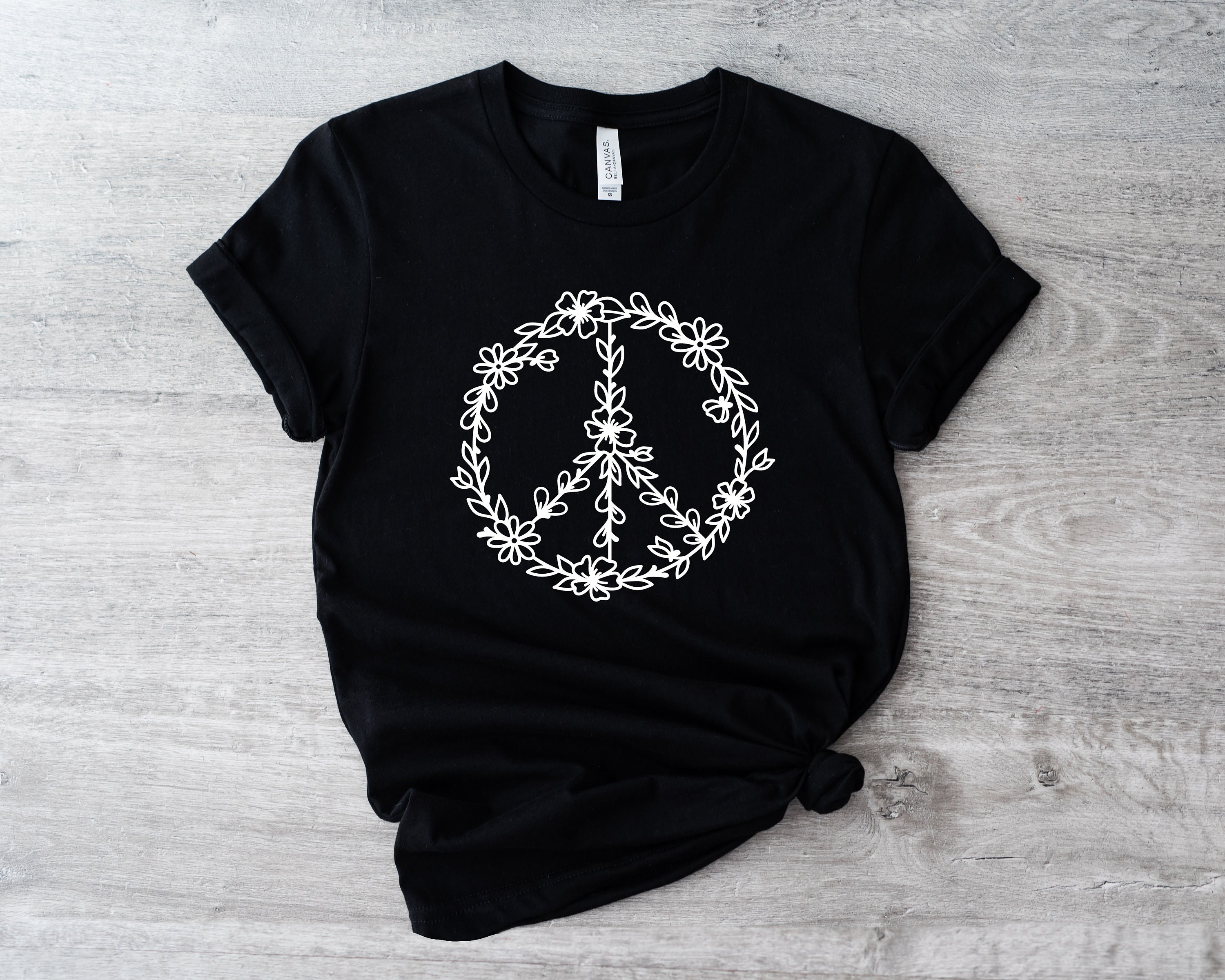 Peace Flower Shirt, Peace T-shirt, Peace Shirt, Peace Sign Shirt ...
