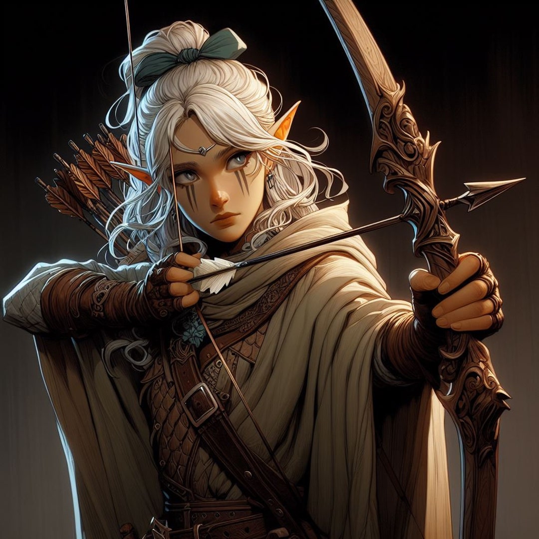 Digital Art for Dnd Characters and Monsters: Elven Ranger - Etsy