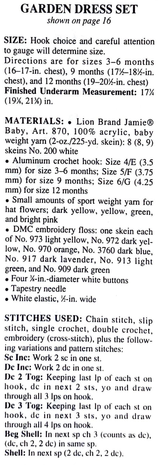 Retro Crochet Pattern Dress Garden Flower Diaper Pants Toddler Baby PDF ...